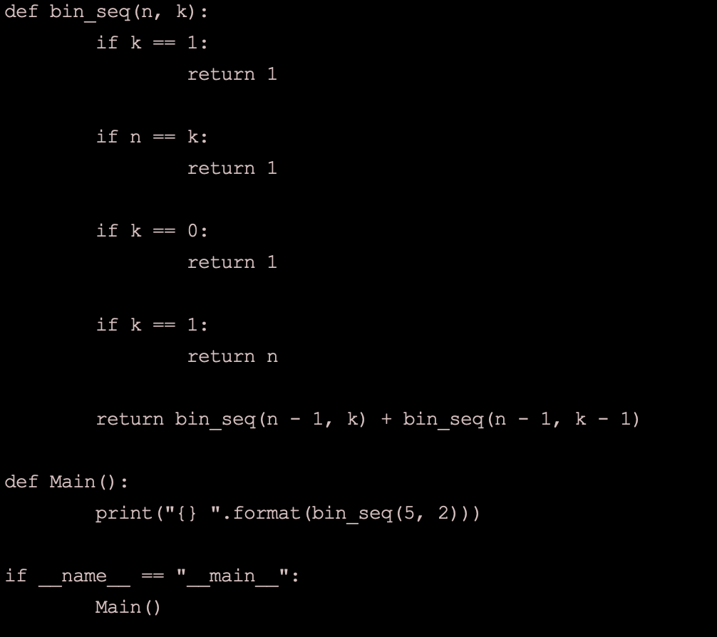 Dynamic Programming — Binomial Sequence | by Barun Halder | Medium
