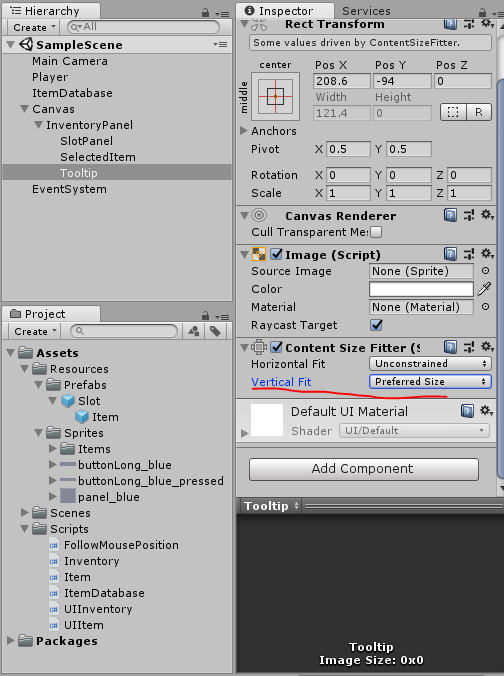 Create an Unity inventory: part 6 Generate tooltip | by Yone Moreno Jiménez | Medium