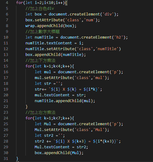 [JS地下城] 1F — 九九乘法表. 在上完六角學院的 Javascript入門篇-學徒的試煉… | by Caroline.Z ...