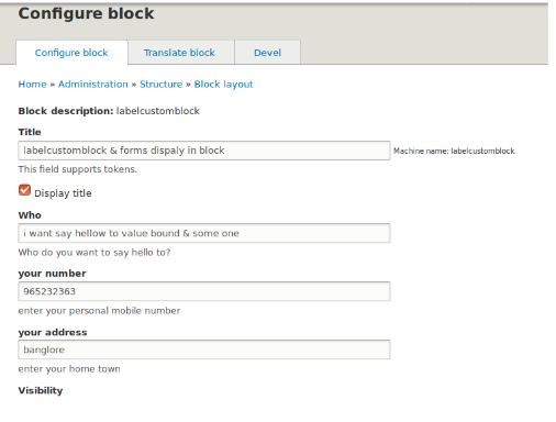 How To Create Configurable Block Programmatically In Drupal 8 By P M Vijayalakshmi