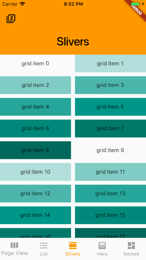 Flutter Layouts Walkthrough Pageview Listview Gridview Slivers Customscrollview By Andrea