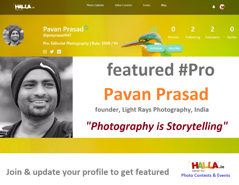 Featured Pro — Pavan Prasad. Pavan Prasad, the founder of Light Rays ...
