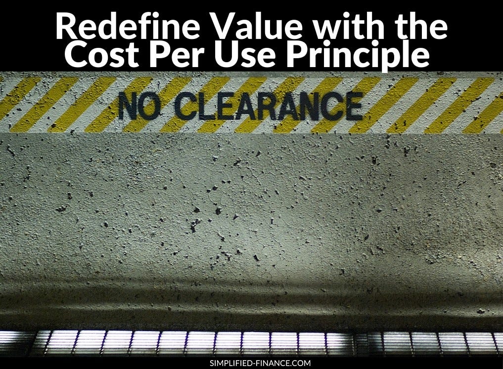 Redefine Value with the Cost Per Use Principle | by Simplified Finance ...