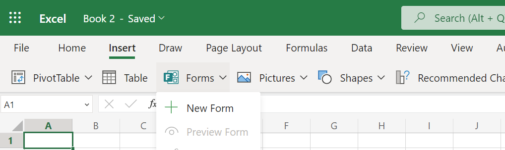 Microsoft Forms in excel - MSEDUTH - Medium