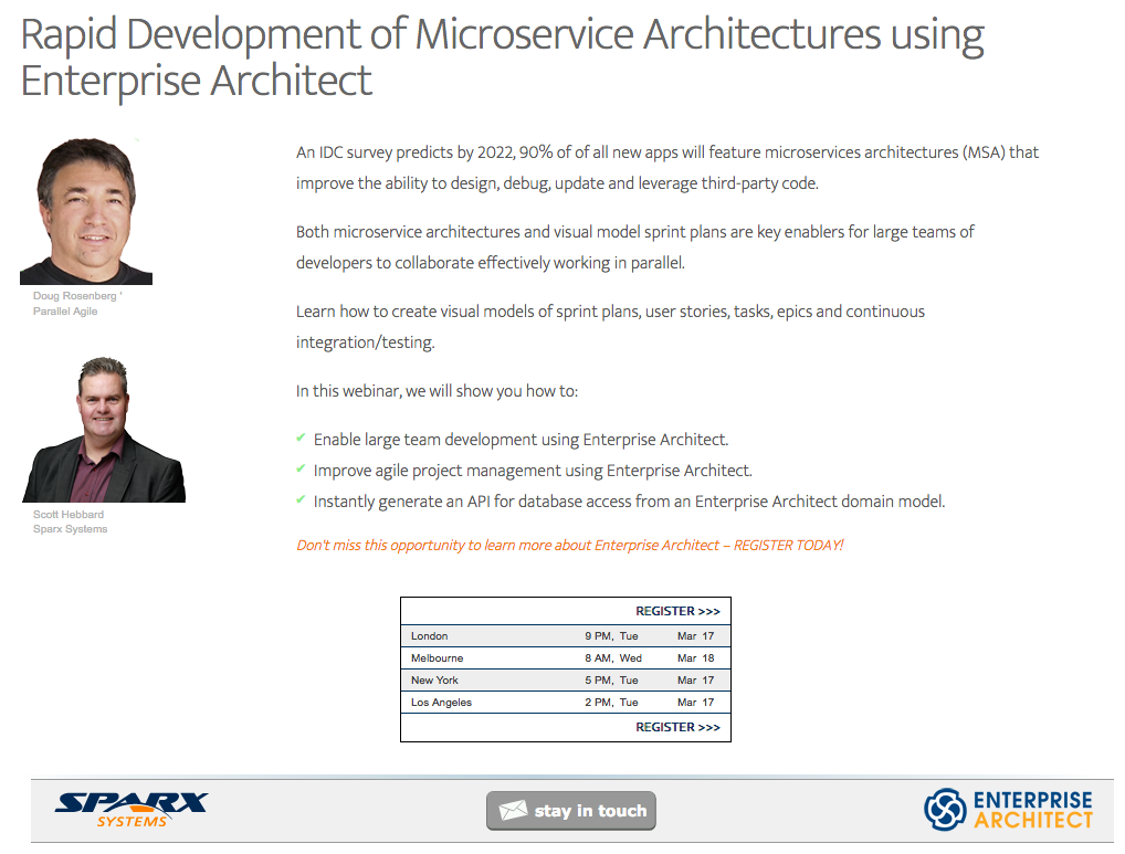 Register now for upcoming webinar with Sparx Systems | by Doug Rosenberg | Parallel Agile Blog ...