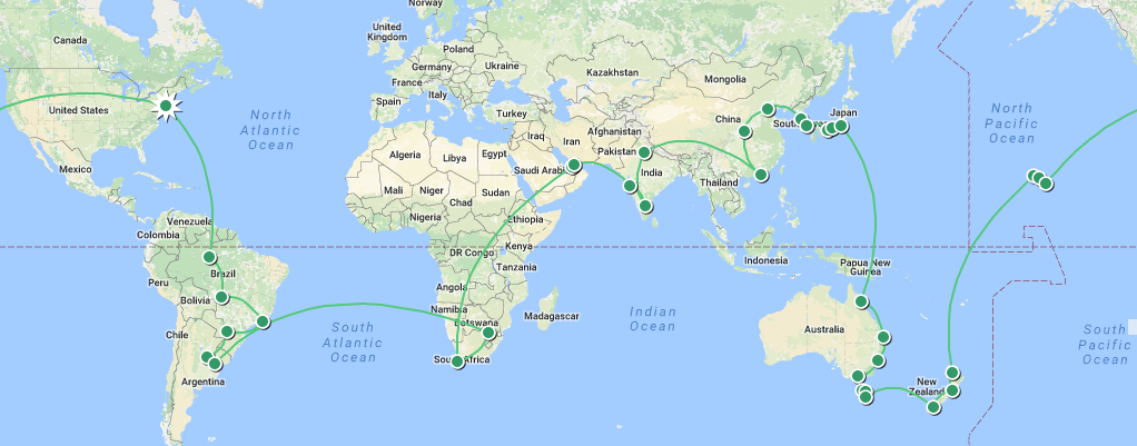 How I planned a 1 Year Round-the-World Trip in my 4 Years of College ...