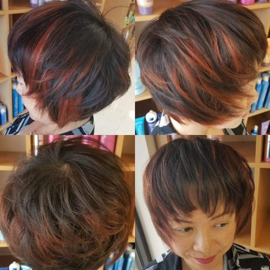 Boy Red Streaks In Hair