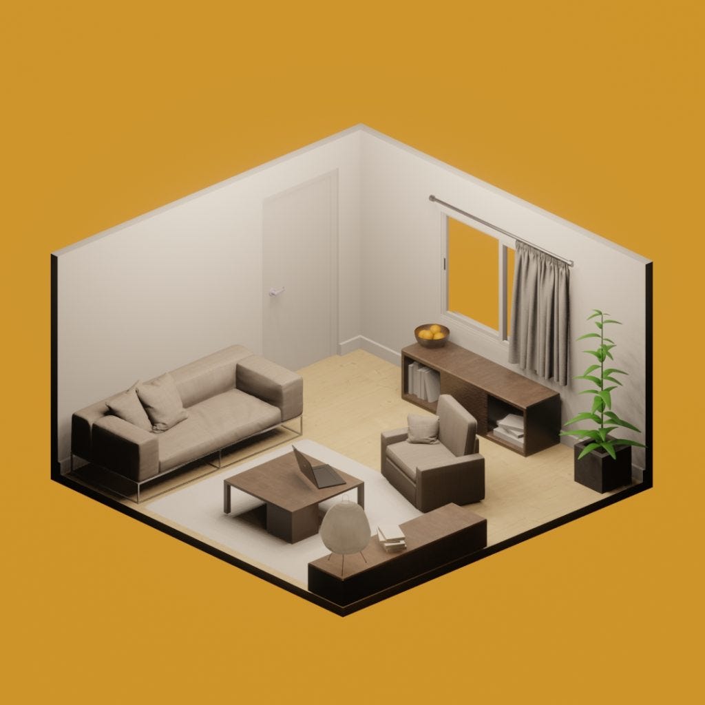Iso-architecture #1: The living room | by Mina Pêcheux | Counter Arts ...