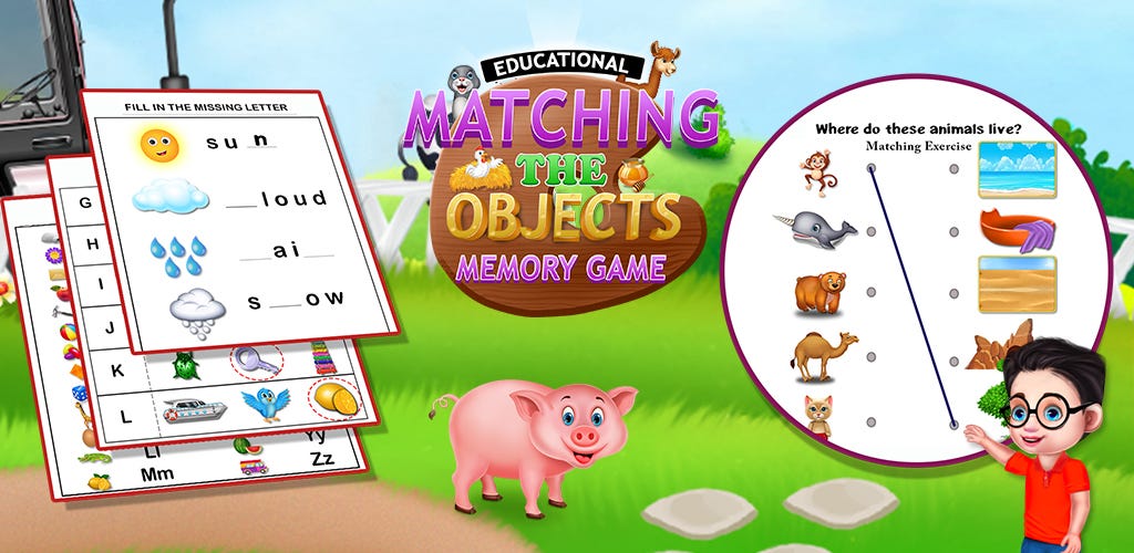 Educational Matching the Objects — Memory Game | by GameiMake | Medium