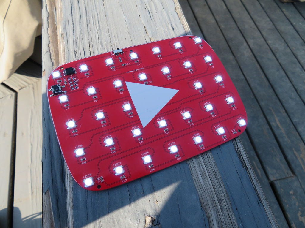 YouTube Play Button Simulated in LEDs | by Jeremy S. Cook | Medium