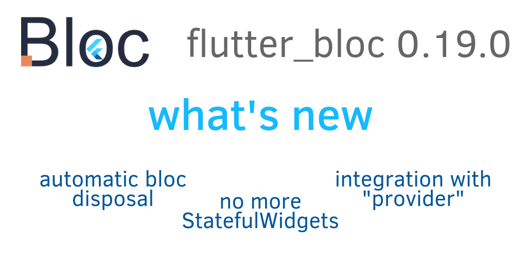What’s New in flutter_bloc 0.19.0 | by Felix Angelov | Flutter Community | Medium