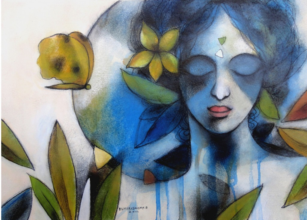 5 Amazing Paintings of Women in Nature by Kumaraswamy B | by Ardizen ...