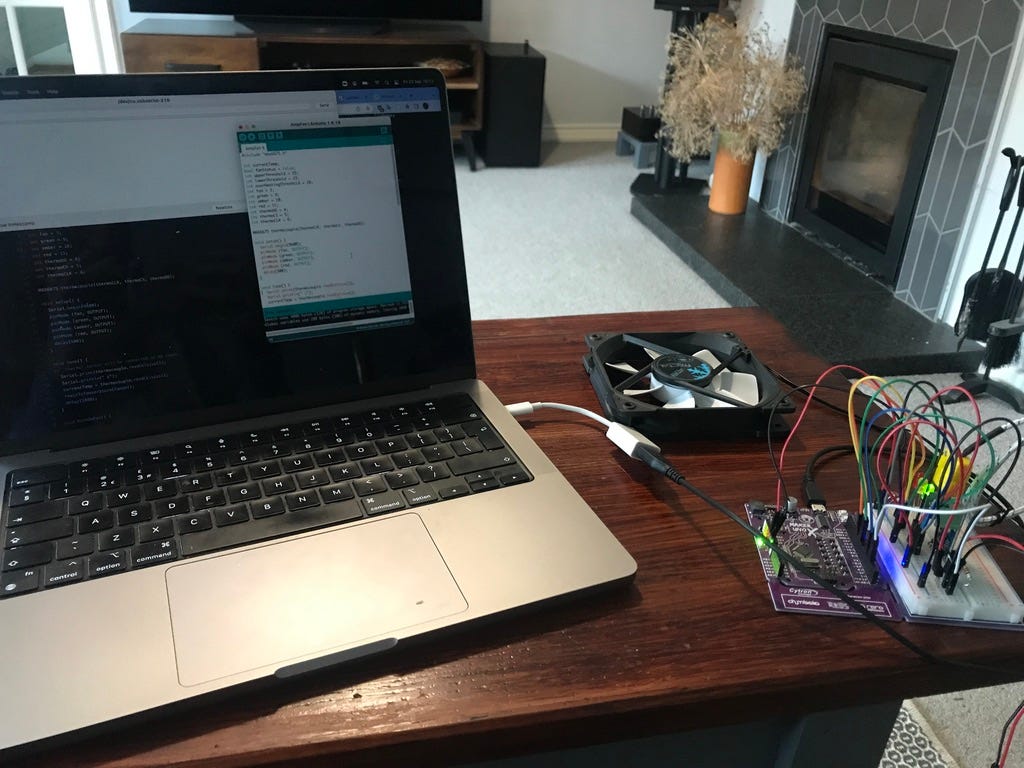 My first hardware project: Arduino powered fan with temperature sensor ...