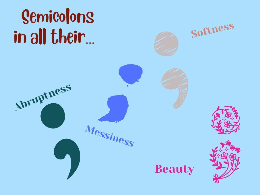 The Power of a Semicolon. the pregnant pause in punctuation | by Karen ... The Power of a Semicolon. the pregnant pause in punctuation | by Karen ...