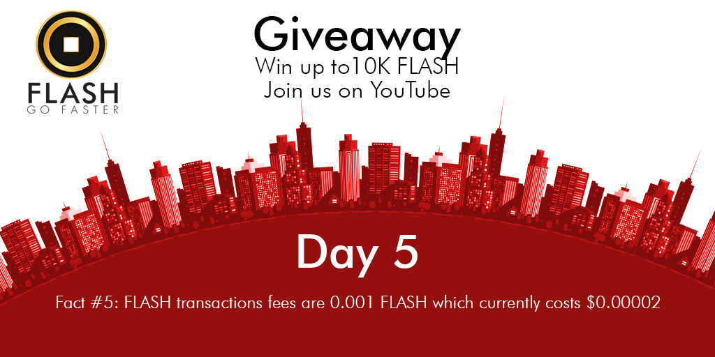 FLASH Giveaway — Day 5 — Youtube. Day 5 — Win up to 10k FLASH — YouTube ...