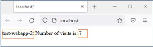 Node.js server and Redis instance deployed in Docker containers exchanging information using ...