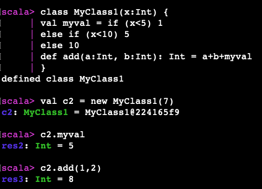 Scala Classes — A Quick Review. A class is a template which contains… | by Sri Devi | Medium