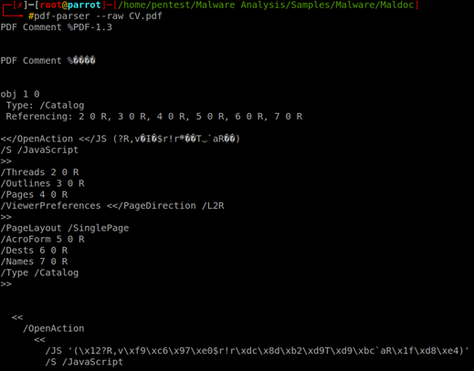 Malware Analysis | Dissecting PDF file | by Filipi Pires | CoreShield ...