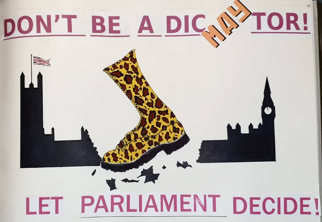 This Time, I am Making a Banner. British demos: wellies, funny signs ...