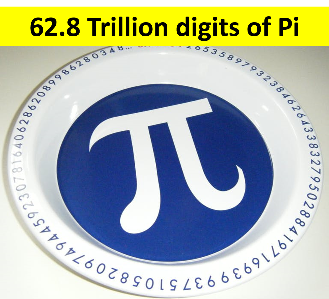 62.8 Trillion digits of Pi. In a brand new mathematical record, the ...