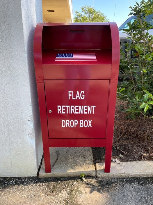 ‘Flag retirement boxes’ are a great trend that’s come to my town ...
