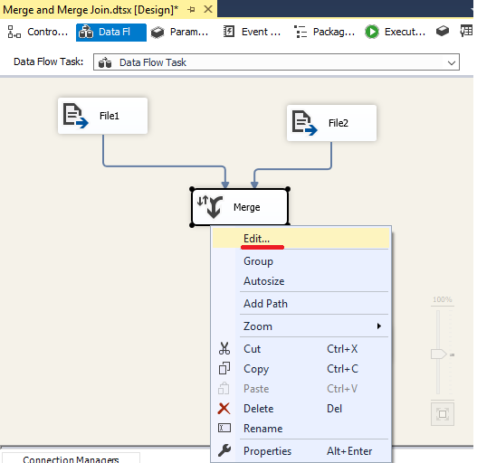 Merge Transformation in SSIS. SSIS merge is one of the component of ...