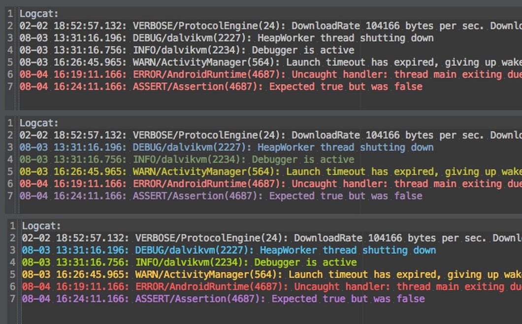 Colorful Logcat output in Android Studio | by Matouš Skála | Medium