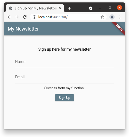 Flutter web app for newsletter sign up using Firebase functions | by Neha M | Sep, 2021 | Medium