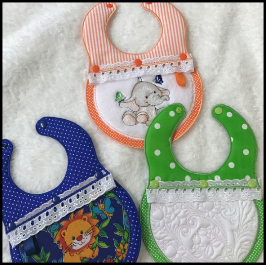 Cute Baby Bib Embroidery Designs. Make a pretty bib with this cute ...
