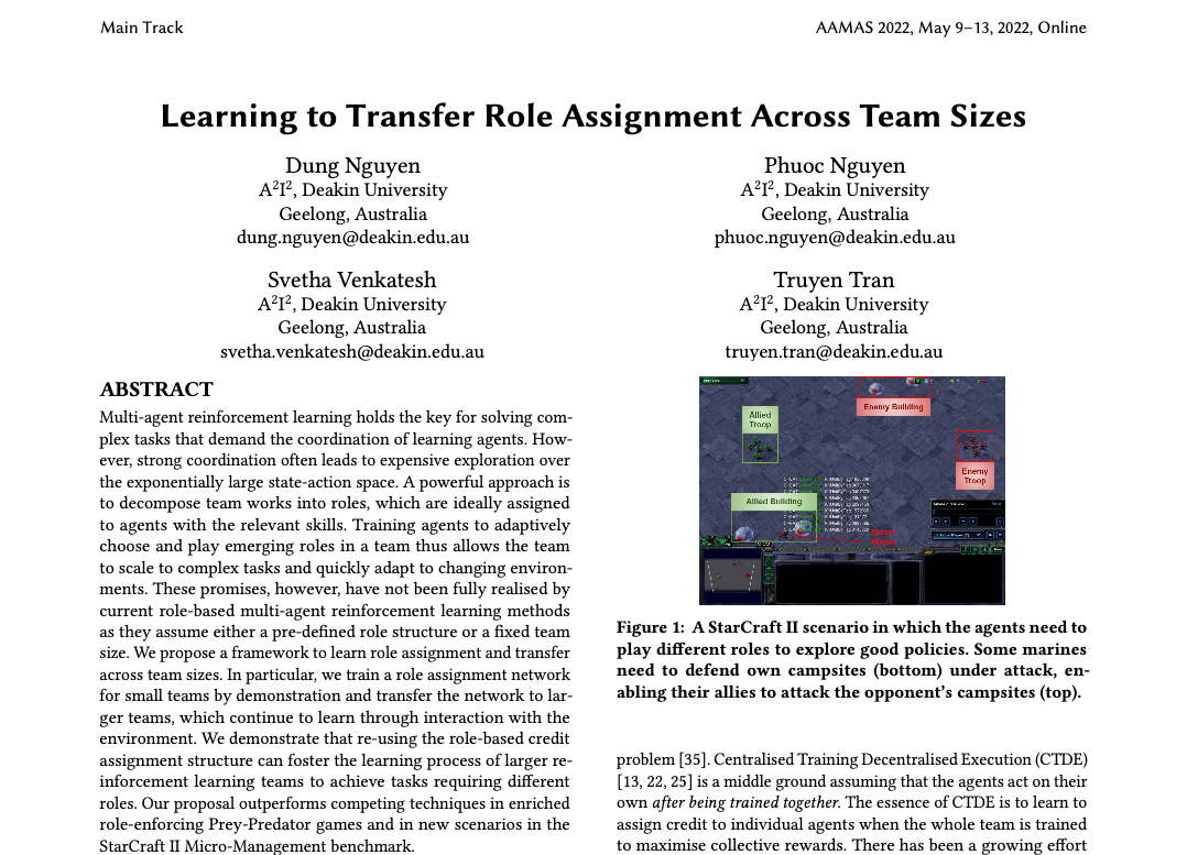 Multi Agent Reinforcement Learning Paper Reading~learning To Transfer Role Assignment Across