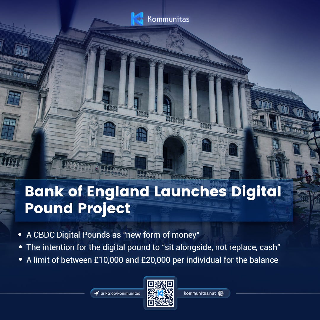 Bank of England Launches Digital Pound Project | by Kommunitas | Feb ...