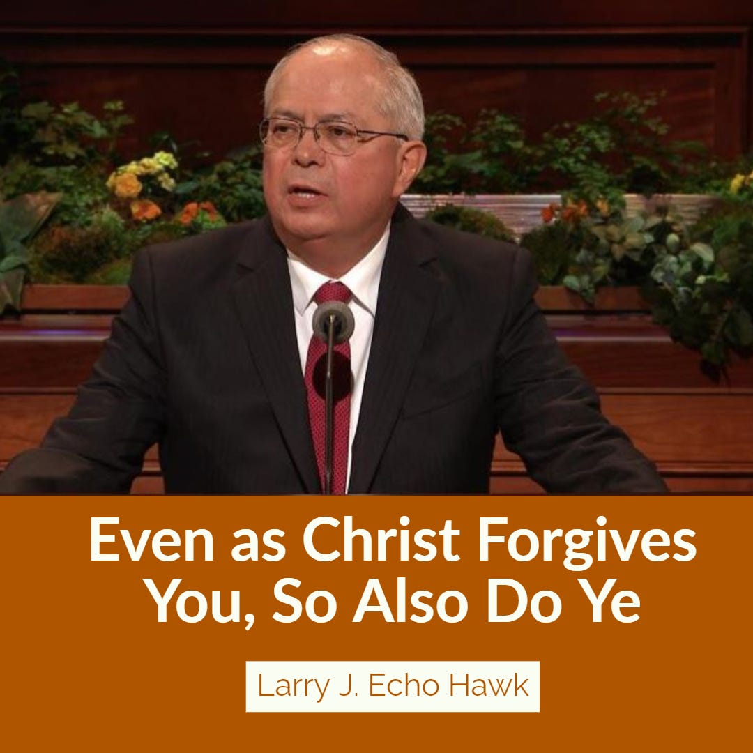 Even as Christ Forgives You, So Also Do Ye: Larry Echo Hawk | by paula ...