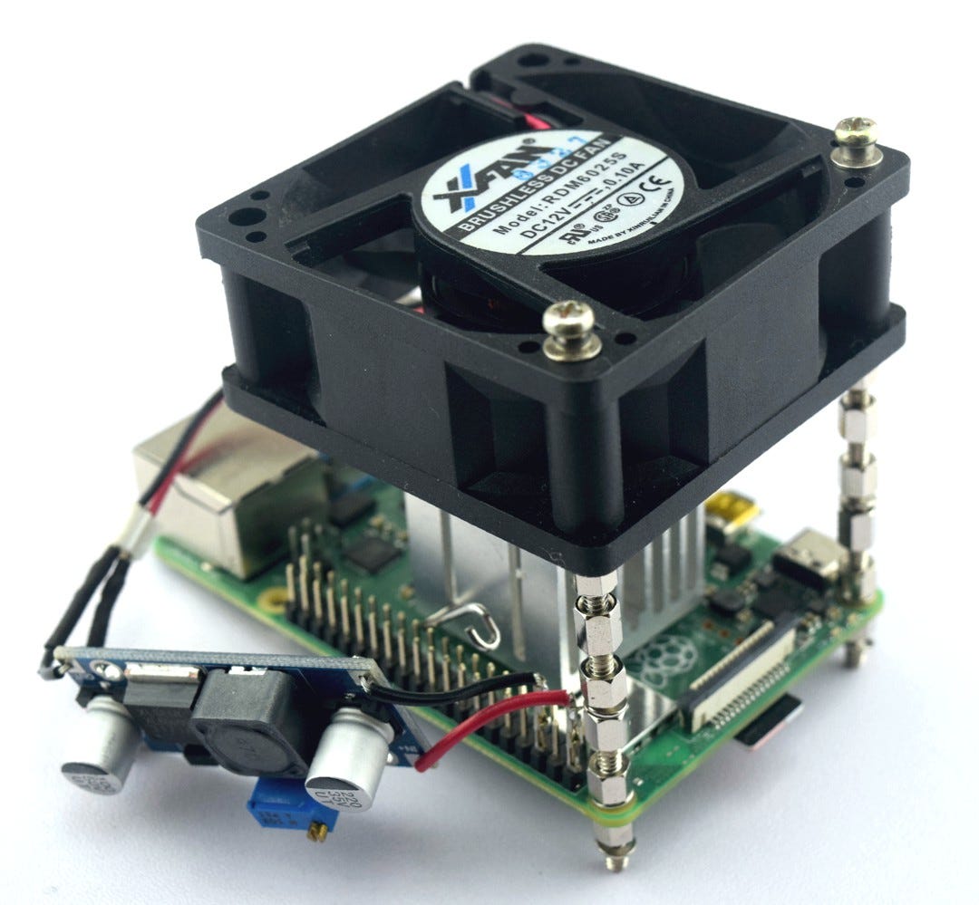 The effect of fan power on the CPU temperature of the Raspberry Pi 4B ...