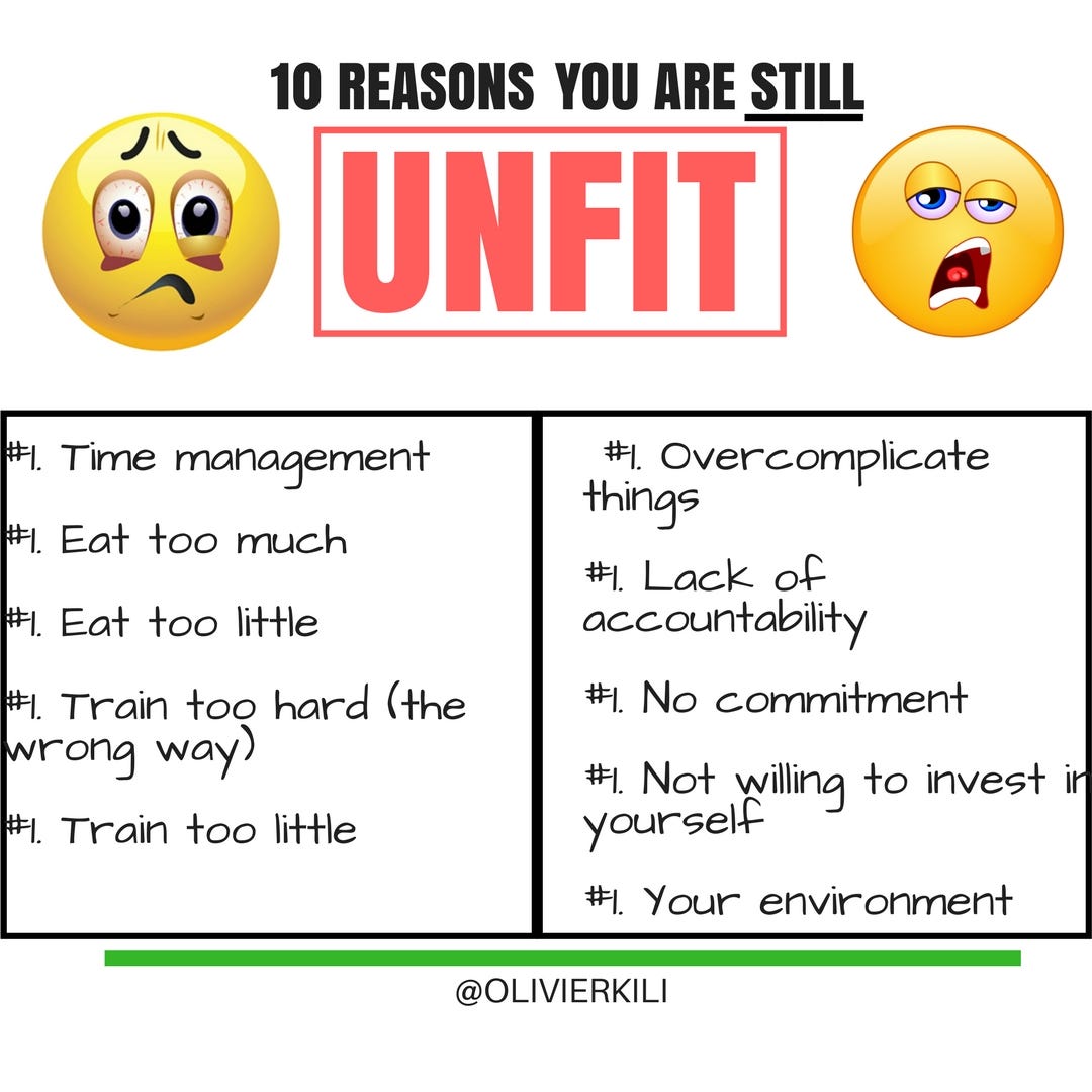 10 reasons you are still unfit.. You probably know what they are. | by ...