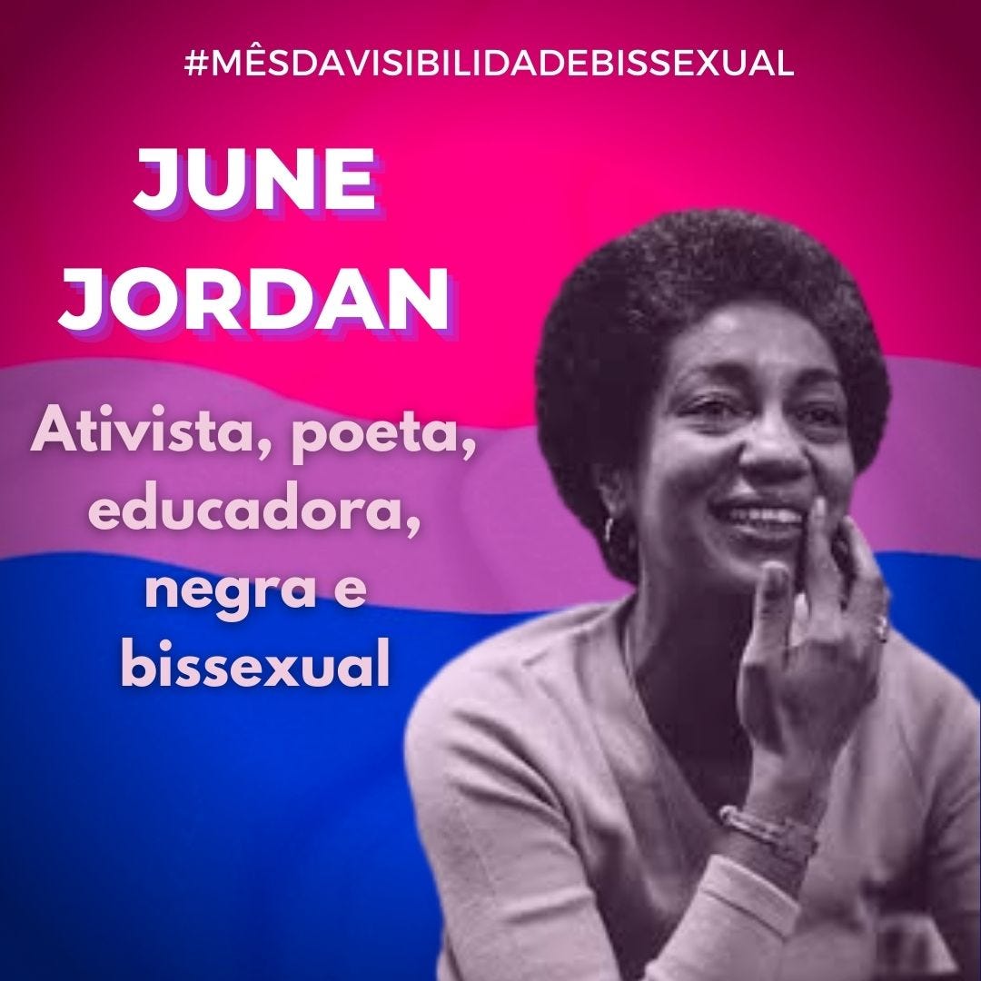 A ativista, educadora e bissexual, June Jordan. | by Nada Clara | Medium