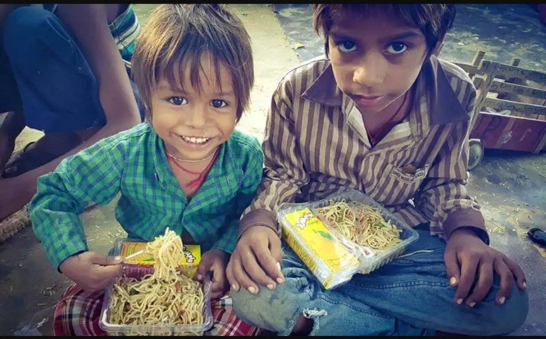 ACTS OF KINDNESS. 1- Giving Food to poor children:- | by Hammad Shahid ...