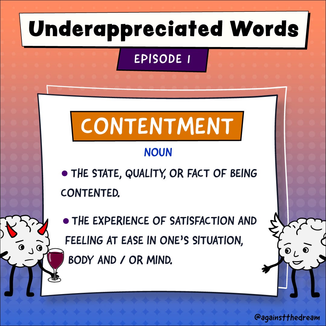 Underappreciated Words — Contentment - Alice Gardener - Medium
