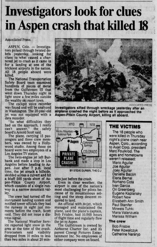 Dining with Death: The 2001 Avjet Aspen crash | by Admiral Cloudberg ...