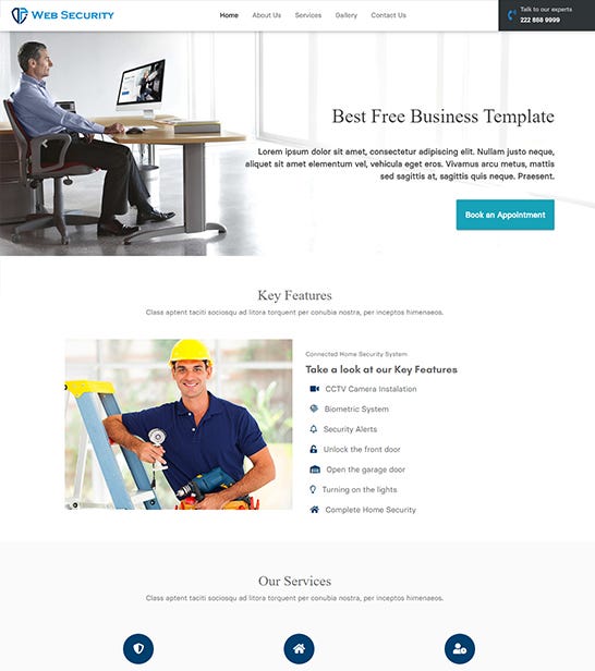 Technology website templates free download - Smart Eye - Medium