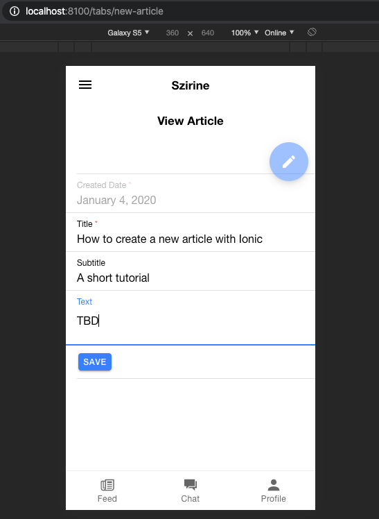 Create a Full Mobile App (2): Add CRUD, Components and Services using Ionic5, Angular8 and ...