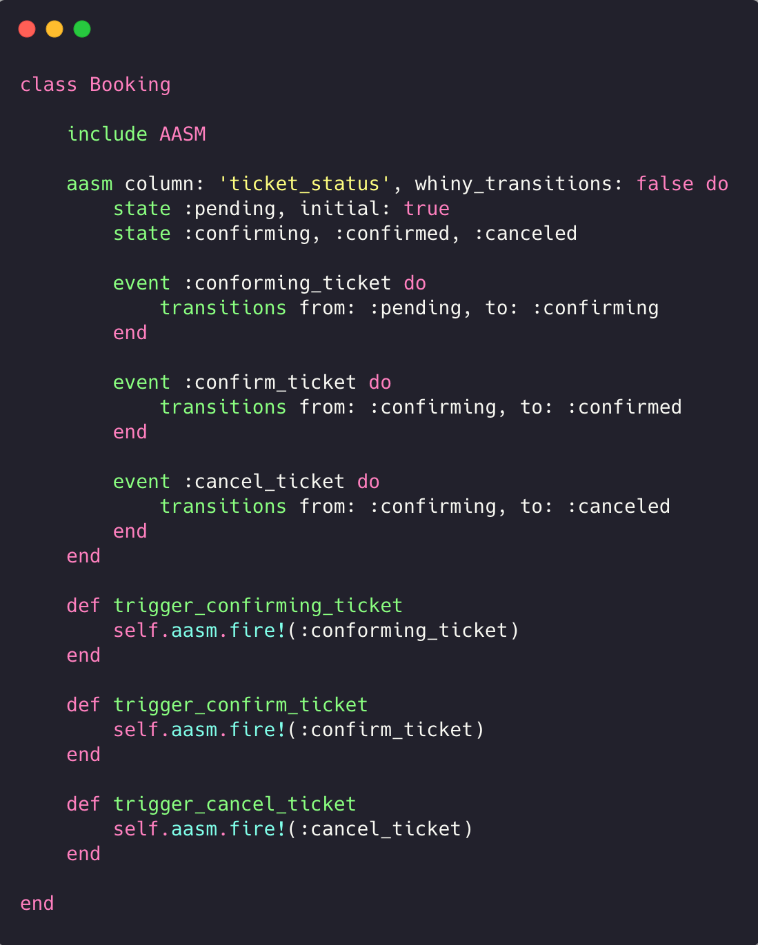 State Machine for Ruby Classes — AASM gem | Medium