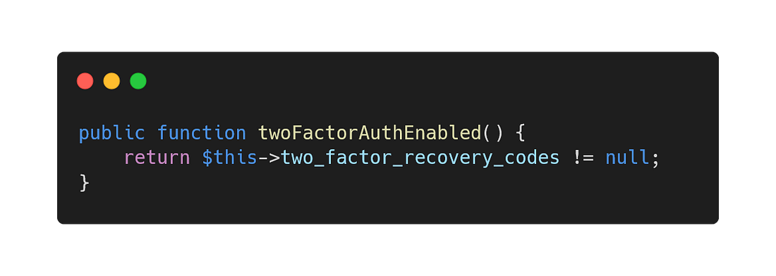 Customising Laravel Fortify 2FA methods | by Matt Gilpin | Medium