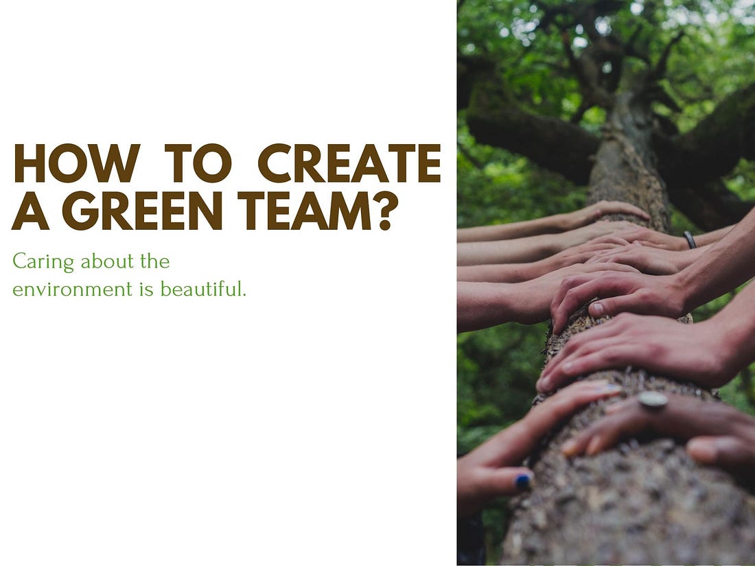 How to Create a Green Team at Work? | by Akriti vyas | The Startup | Medium