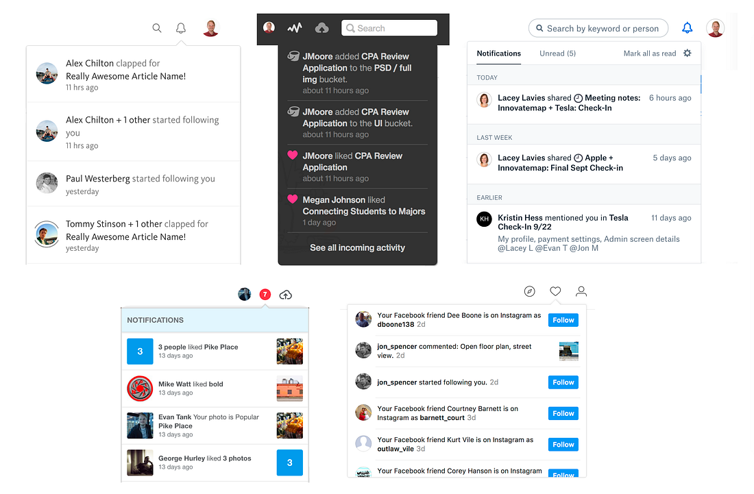 Design an Adaptive Notification Dropdown in Sketch | by Evan Tank | UX ...
