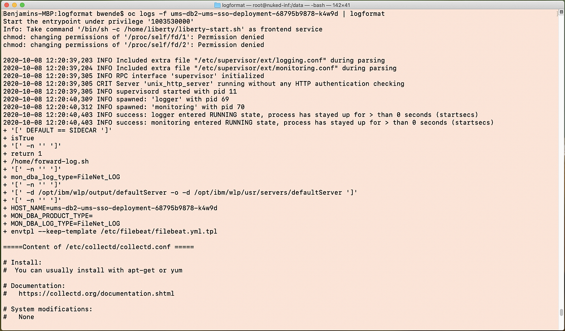 Turn IBM Liberty JSON logs into human-readable format | by Benjamin Wende | Medium