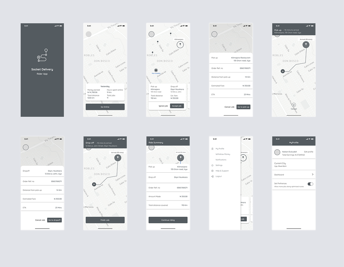 Designing a motorbike rider app for delivery services (Socket Delivery ...