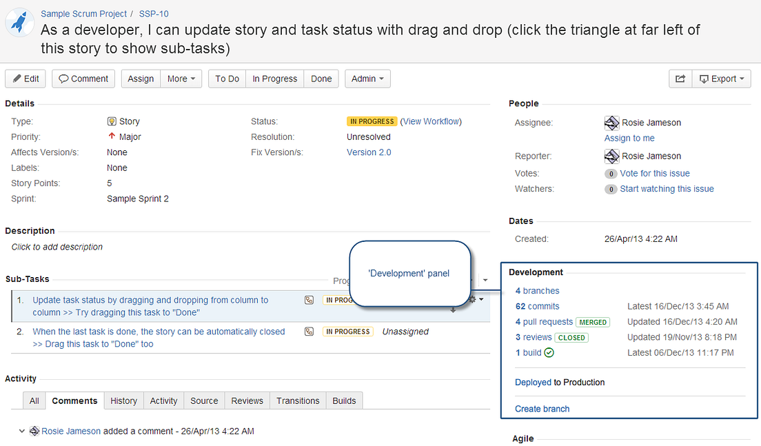 JIRA — Searching for tickets that have been commited to a development ...