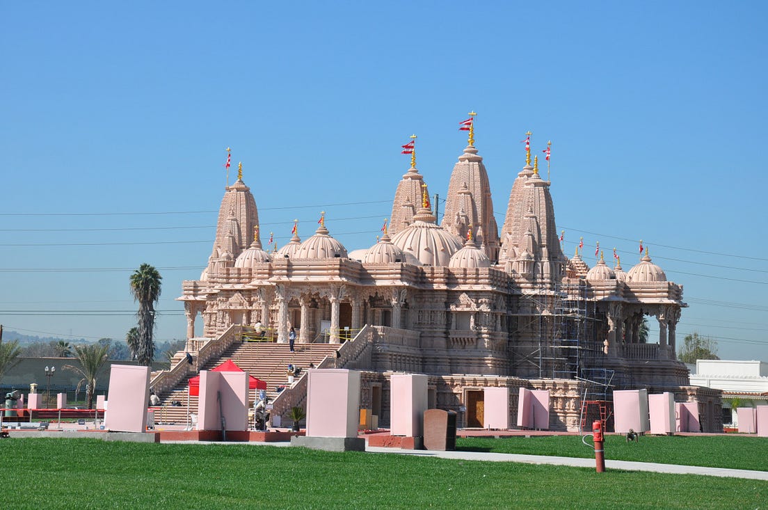 It is a $100 million Hindu temple recently built near Hollywood in Los ...