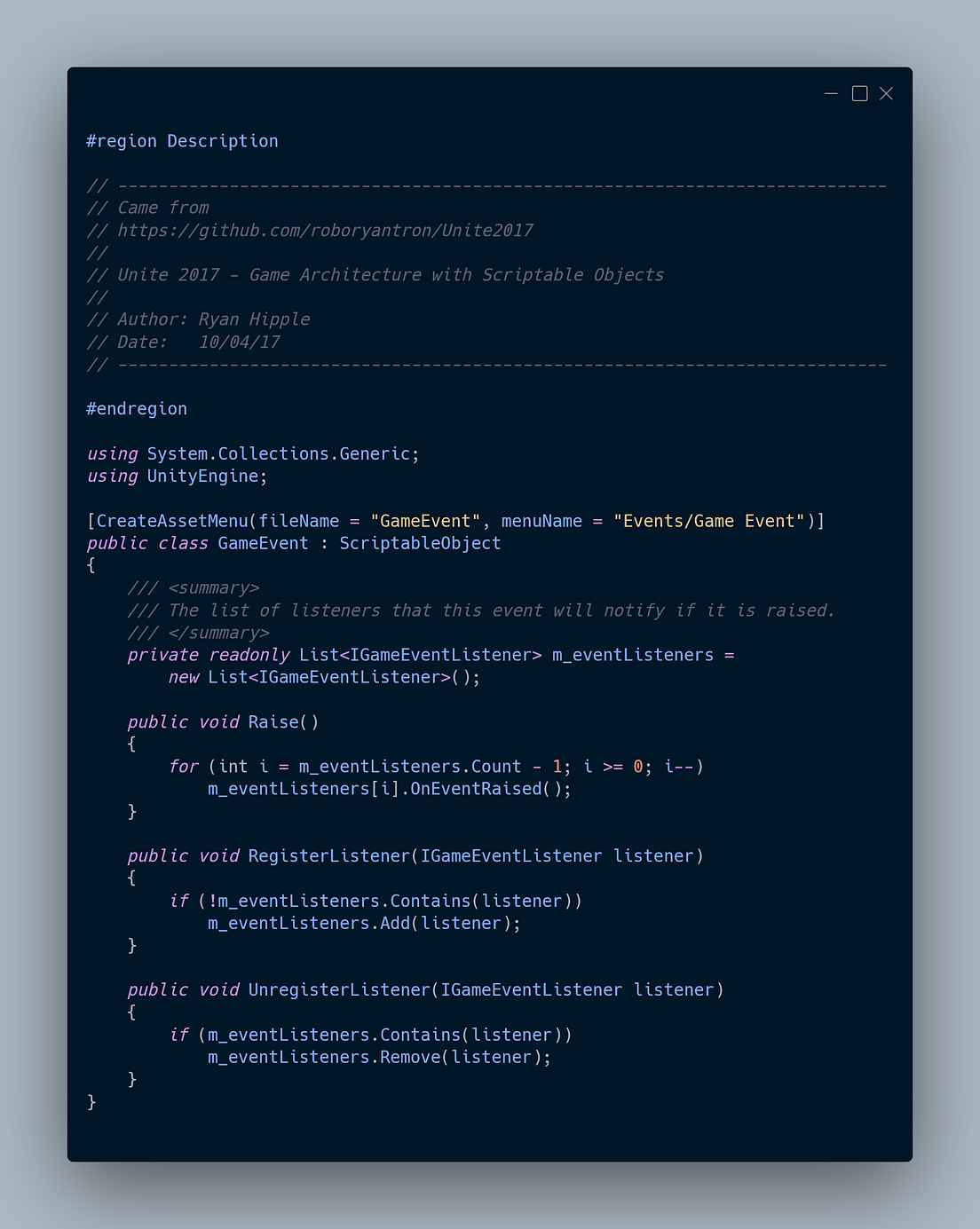 ScriptableObject Game Events. Creating an Event System in Unity | by James Lafritz | Dev Genius