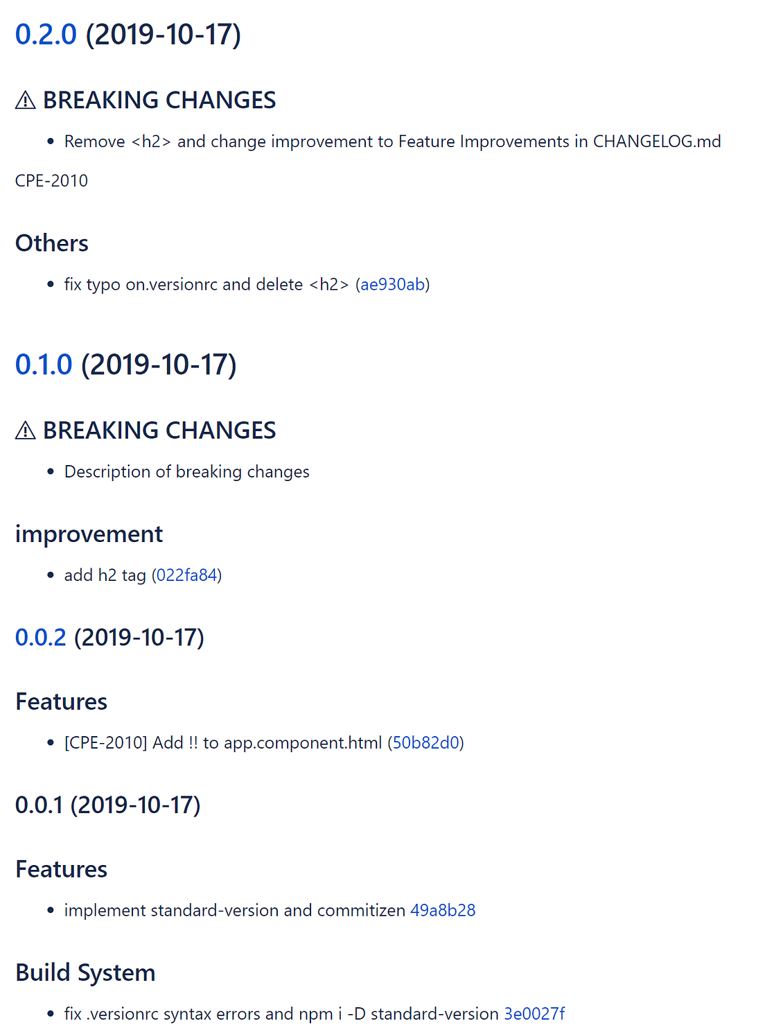 Automate JavaScript project versioning with commitizen and standard-version | by Christian Ing ...